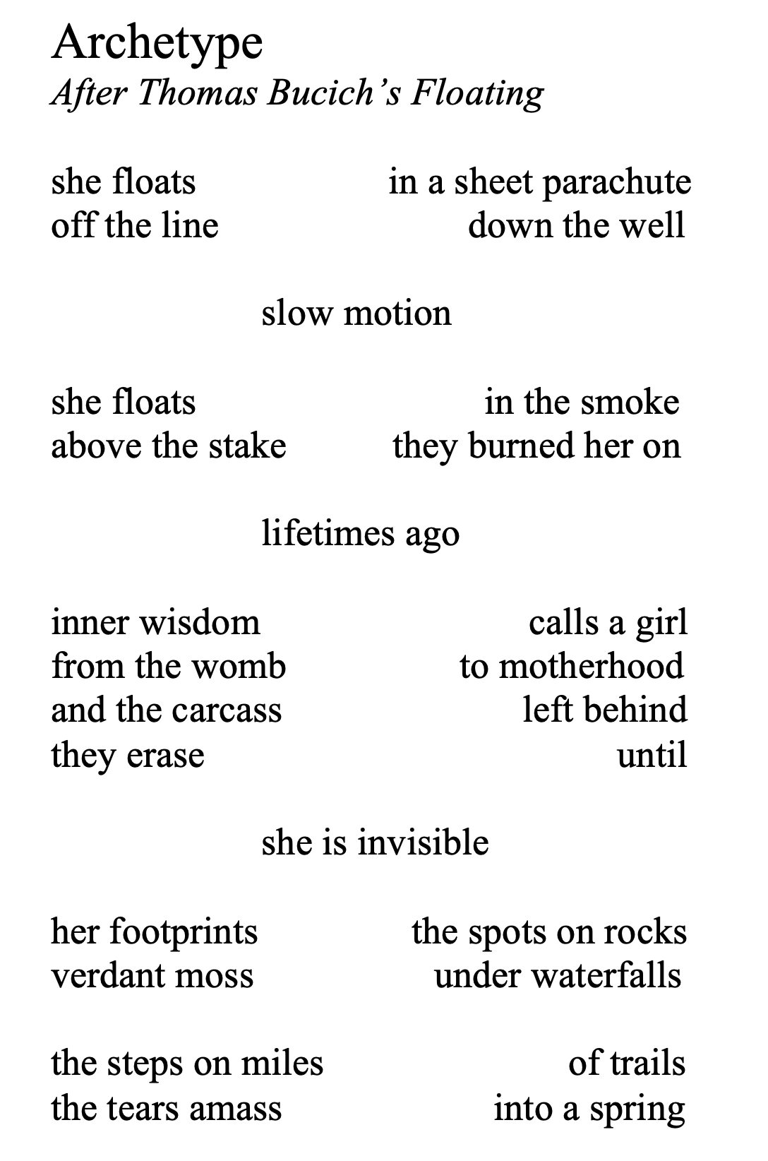 Archetype – a poem by Rachel White – Amethyst Review